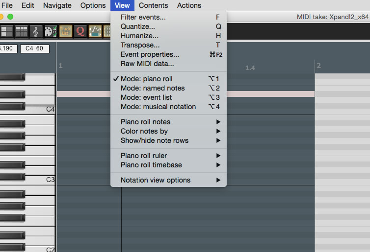 Staff View for Reaper - Music Notation! - Untidy Music