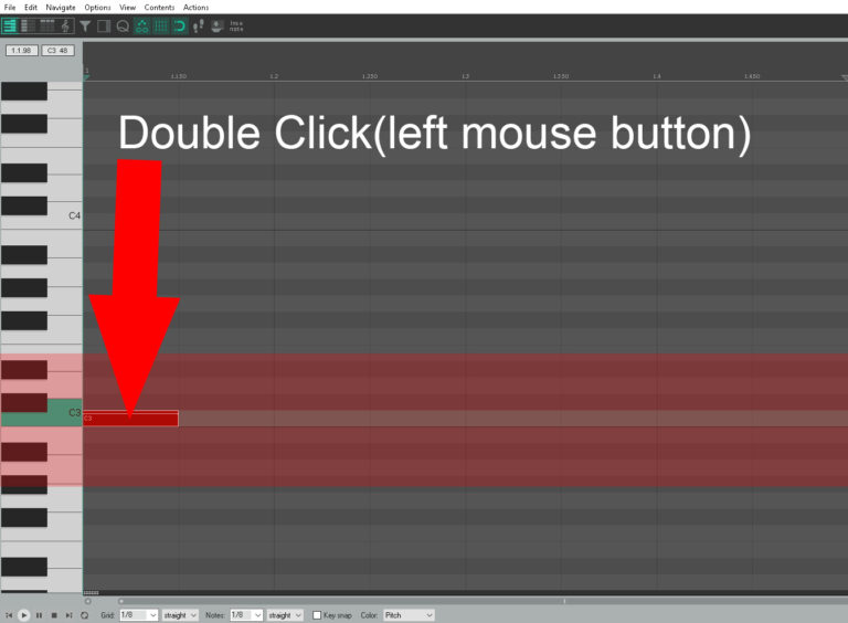 Another way to check the note that you are entering is to look at the ...