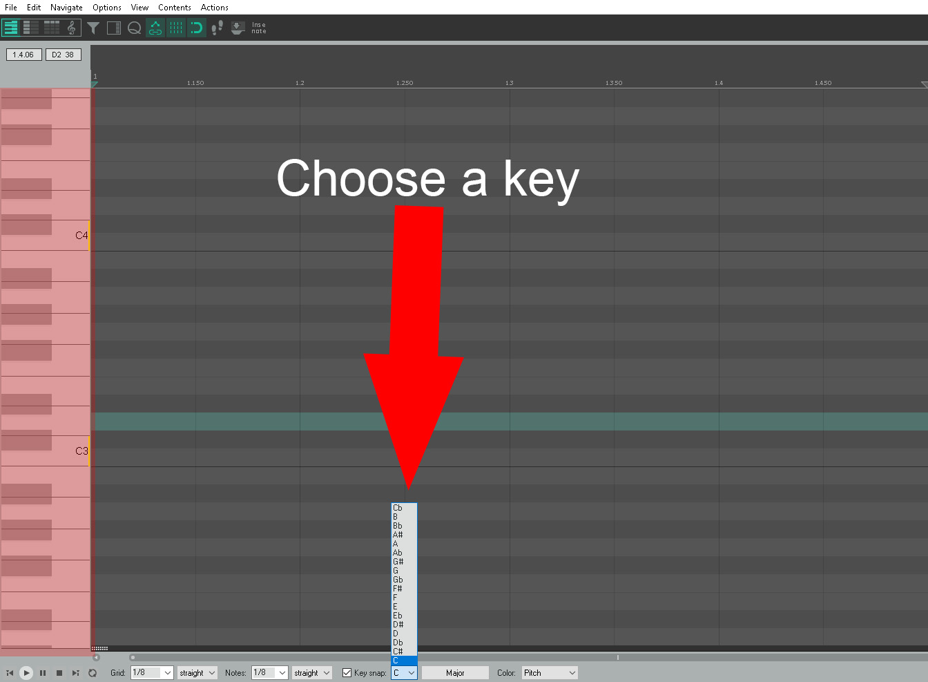 Reaper:Piano Roll: - Untidy Music