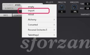 To load your Soundfont instrument you use the, ‘import’ option – this ...